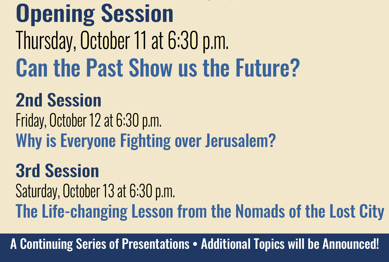 Fall.Seminar - Port Orchard SDA